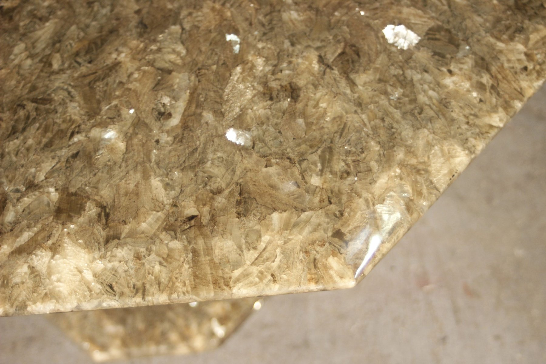 Regency Style Italian Octagonal Textured Resin and Quartz Dining Table ...