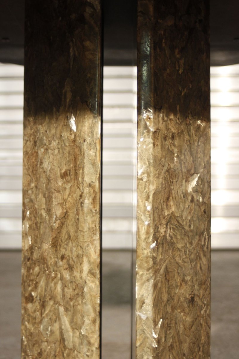 Regency Style Italian Octagonal Textured Resin and Quartz Dining Table ...