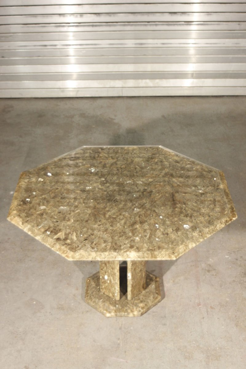 Regency Style Italian Octagonal Textured Resin and Quartz Dining Table ...