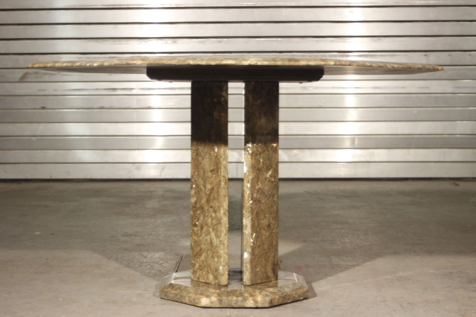 Regency Style Italian Octagonal Textured Resin and Quartz Dining Table ...