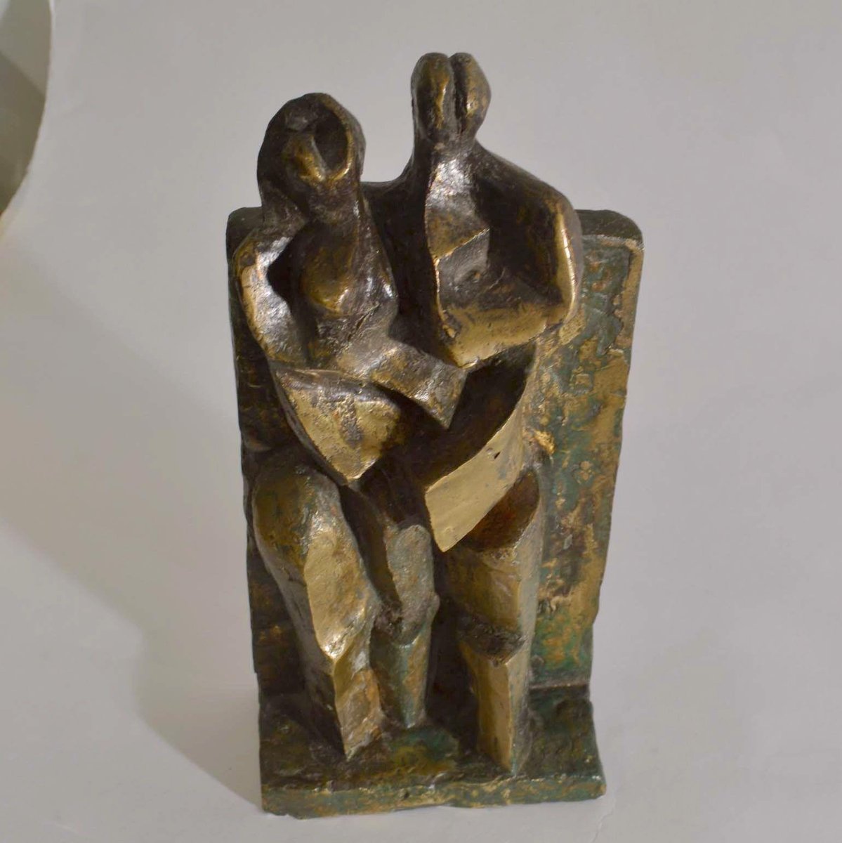 Dutch Cubist Bronze Sculpture of Man and Women Standing, 1960s for sale ...