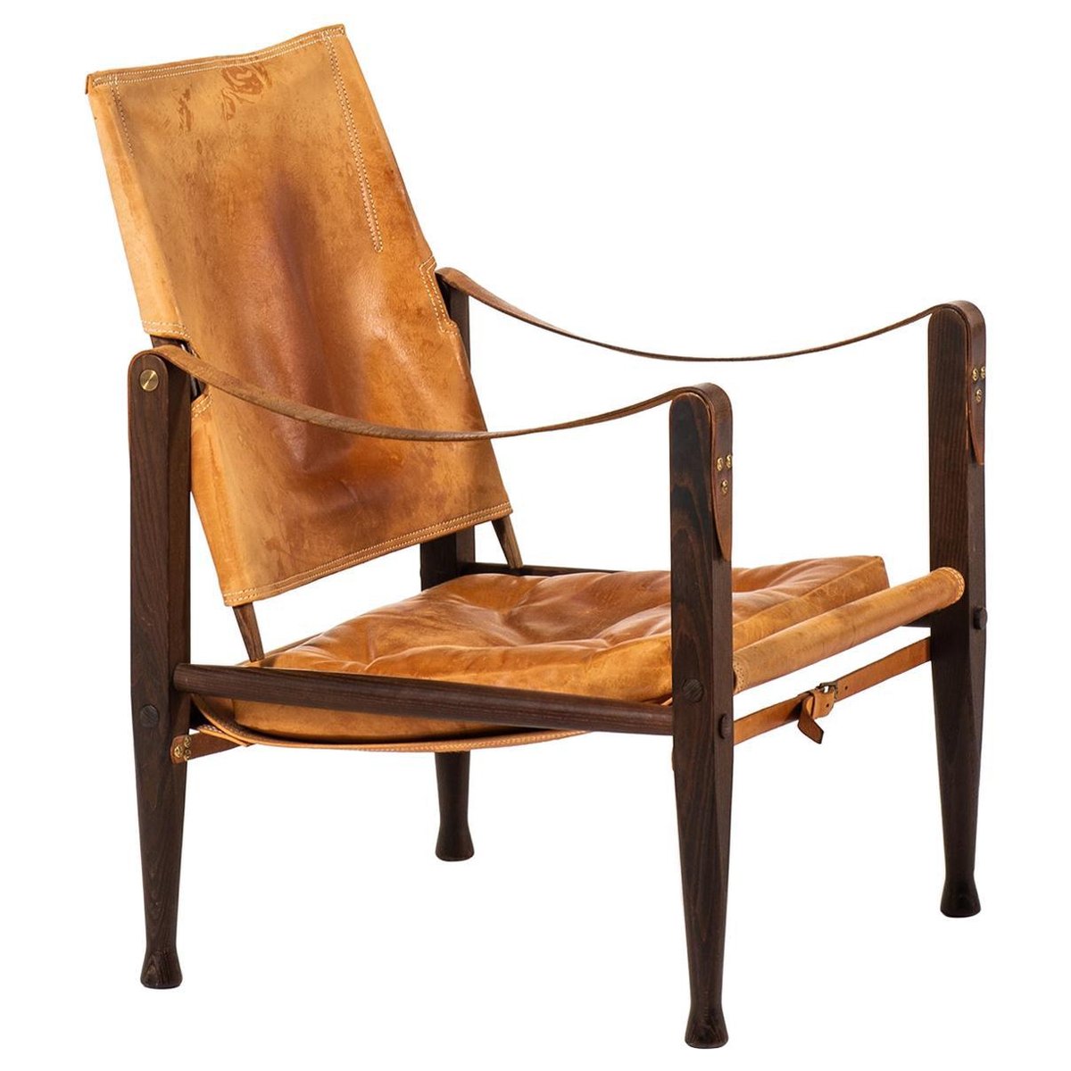 Safari Chair by Kaare Klint for Rud Rasmussen, Denmark, 1950s for sale ...