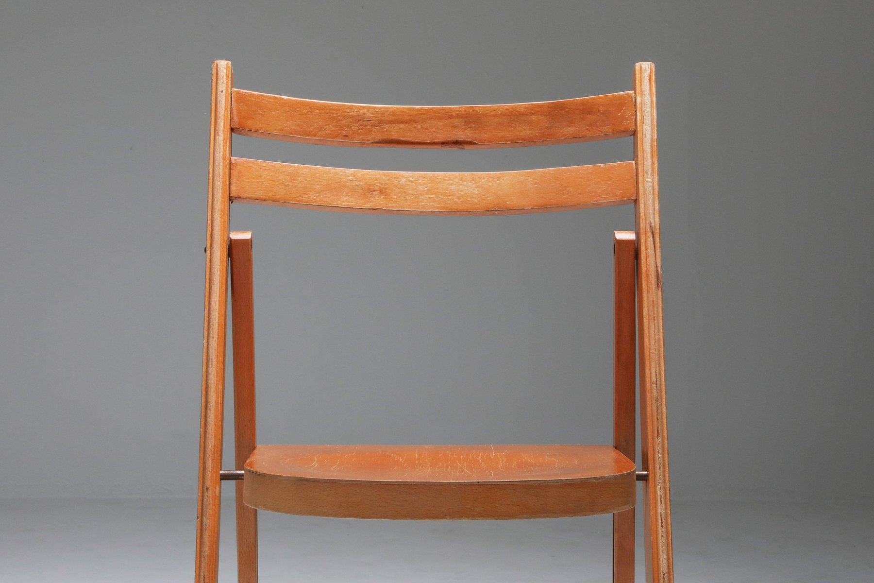 Mid-Century Stacking Wooden Folding Chair, 1950s for sale at Pamono