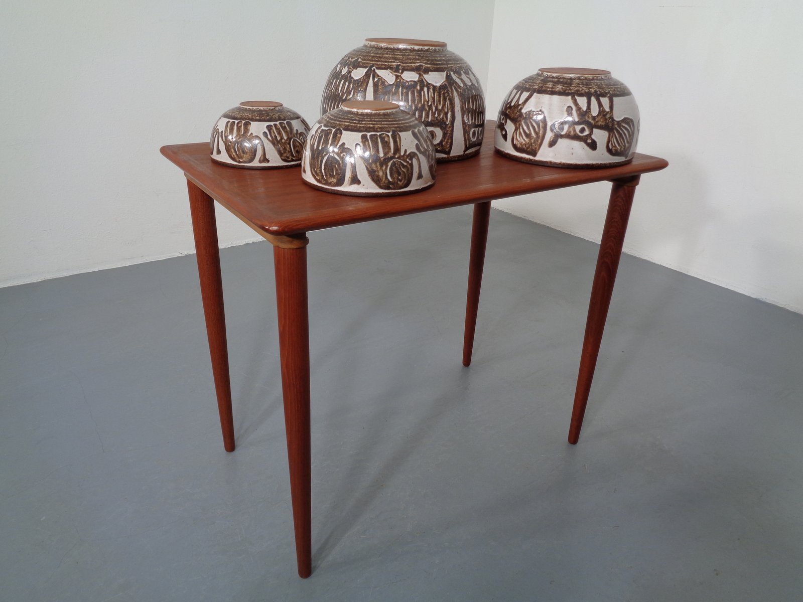 German Studio Ceramic Bowls by Monika Maetzel, 1960s, Set of 4 for sale ...