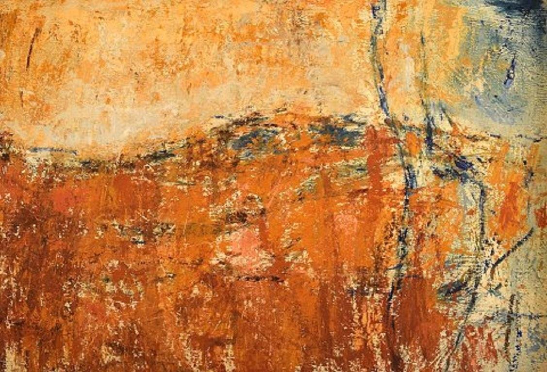 Fragment-Florence Oil on Canvas by Jørgen Larsen, Denmark, 1960s for ...