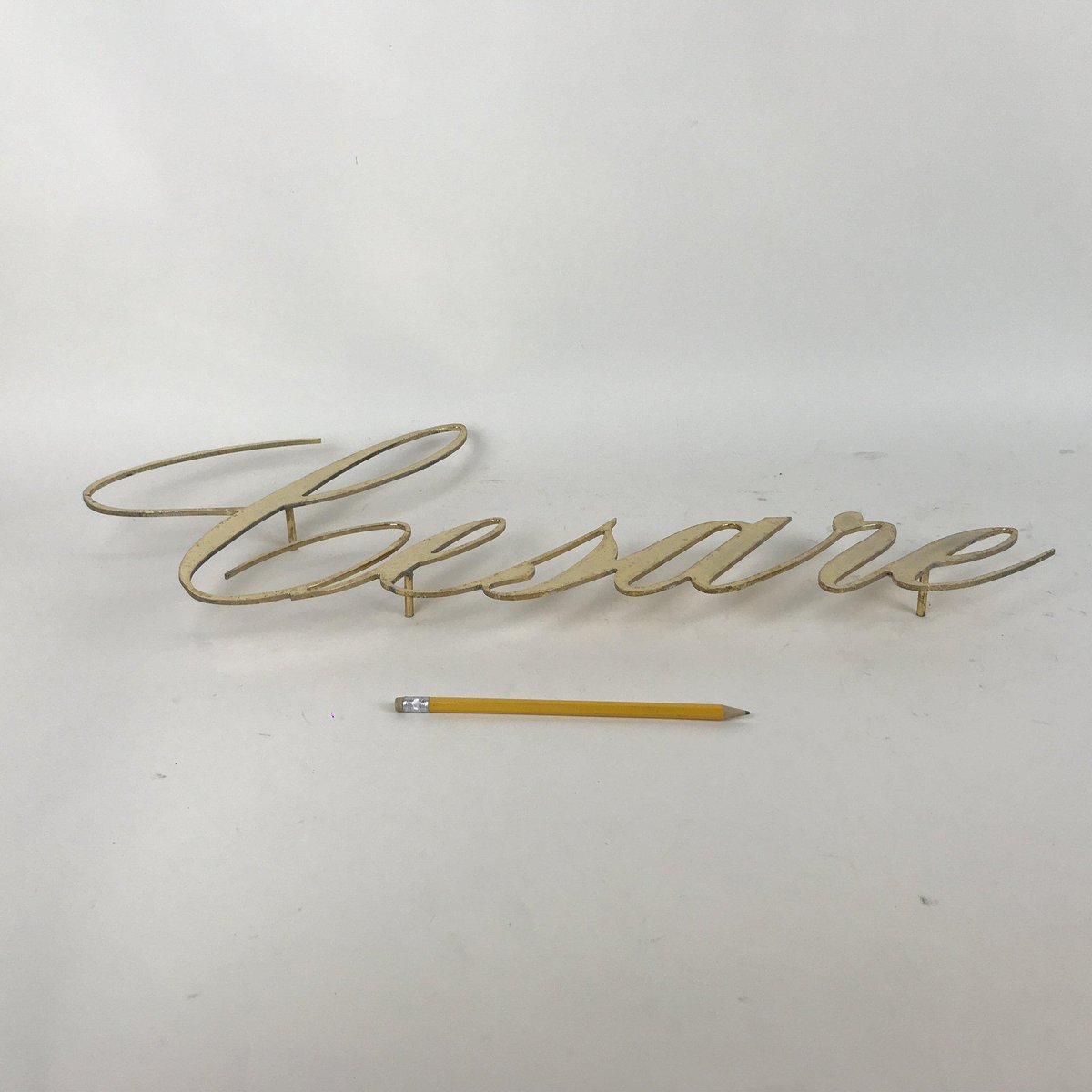 Brass Cesare Sign, 1980s for sale at Pamono