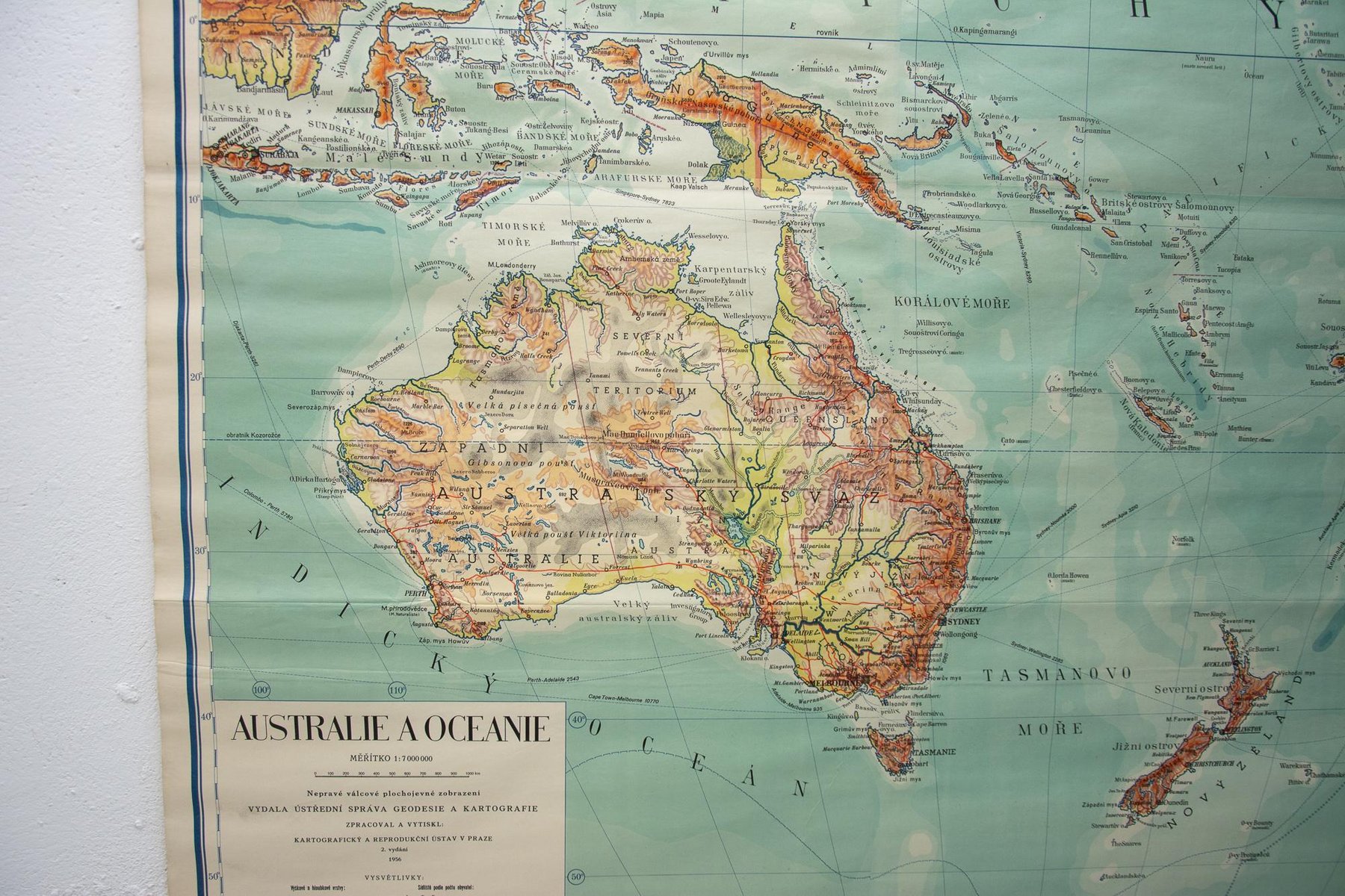 Vintage Czechoslovak School Maps of Australia and Oceania, 1950s for ...