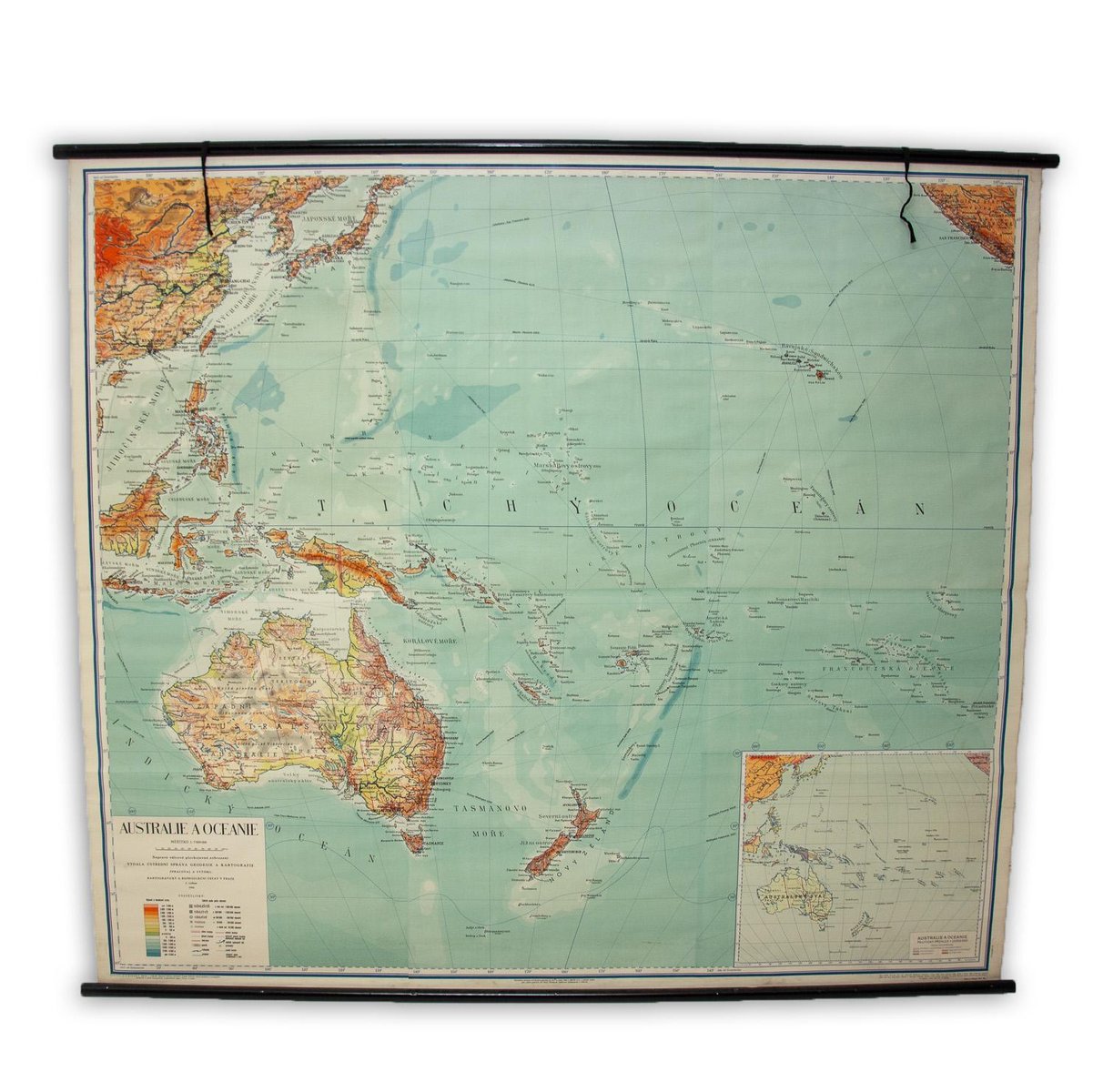 Vintage Czechoslovak School Maps of Australia and Oceania, 1950s for ...