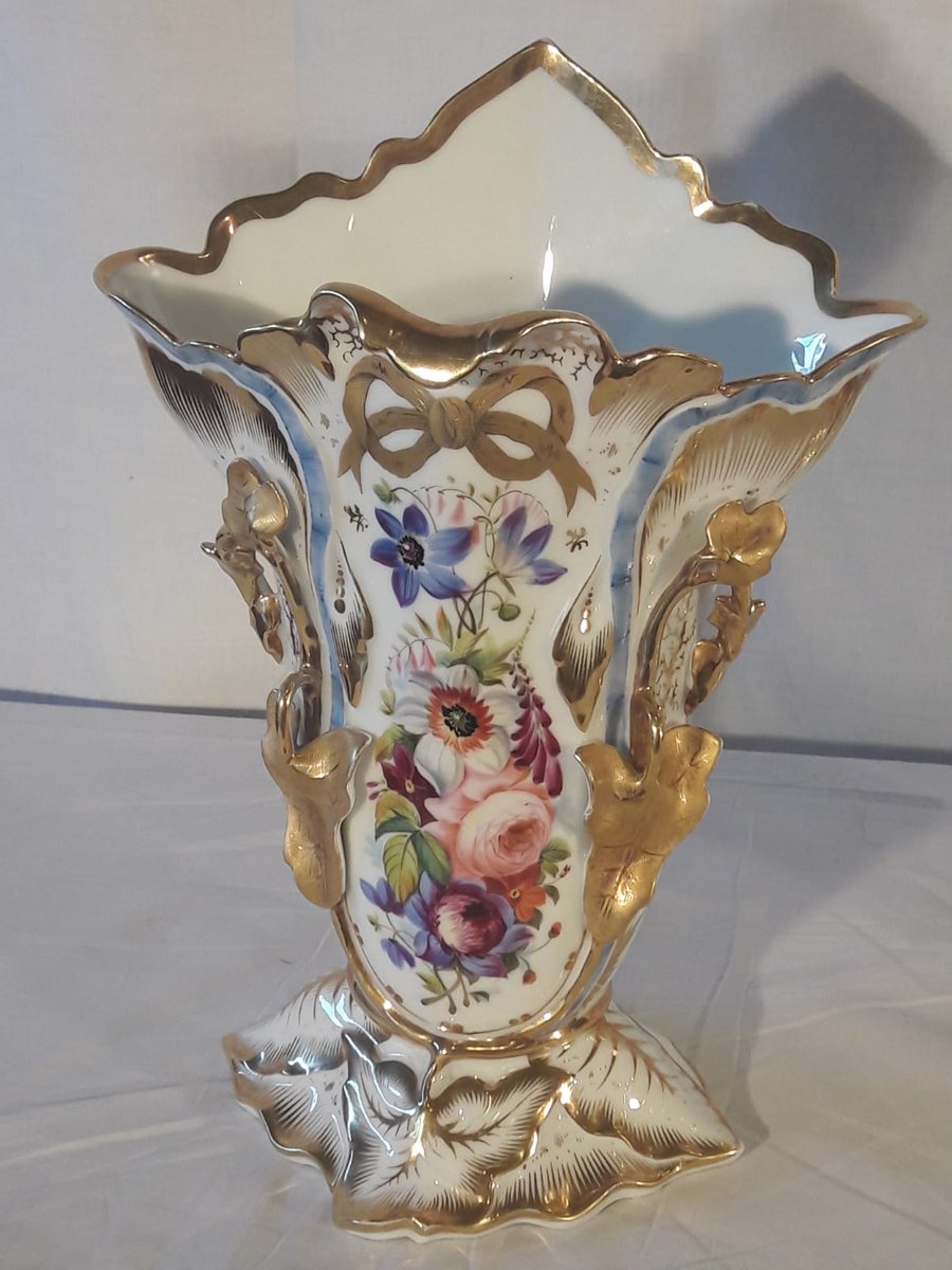 Antique French Porcelain Vases, Set of 2 for sale at Pamono
