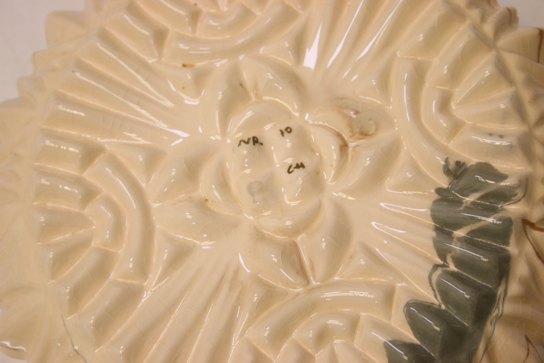 Japanese Ceramic Lotus Flower Art Object, 1960s for sale at Pamono