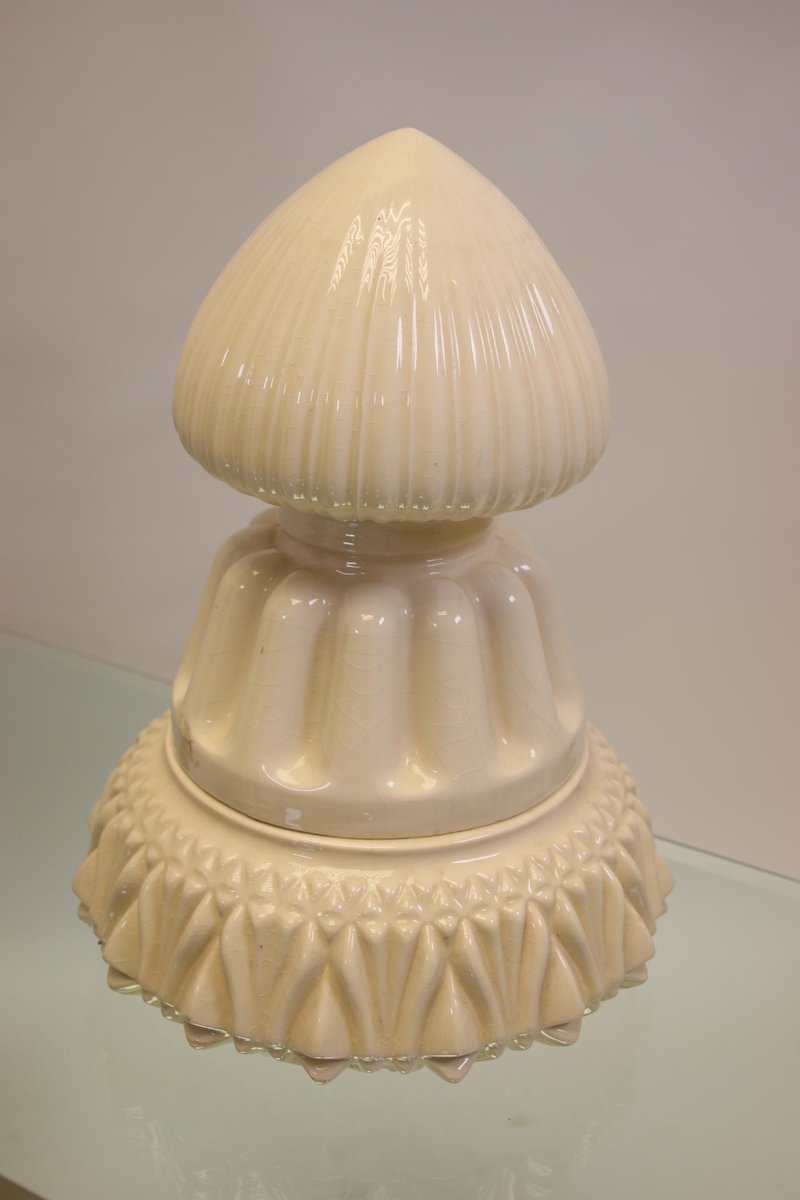Japanese Ceramic Lotus Flower Art Object, 1960s for sale at Pamono
