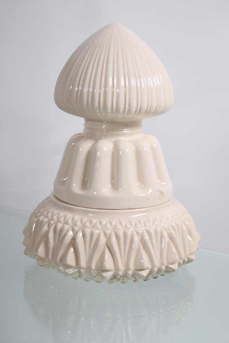 Japanese Ceramic Lotus Flower Art Object, 1960s for sale at Pamono
