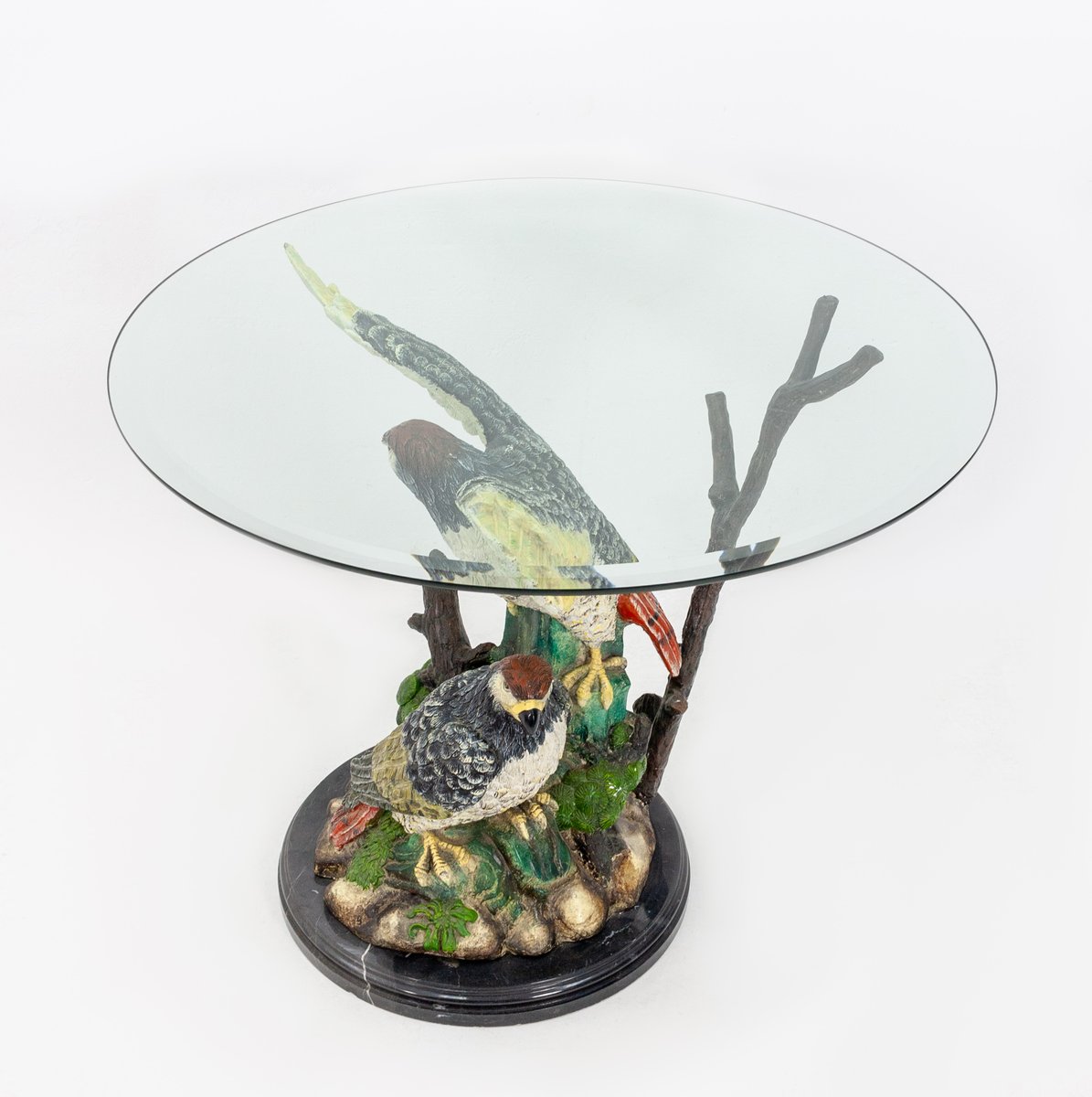 Large Gold Painted Bronze Eagles Table, 1970s for sale at Pamono