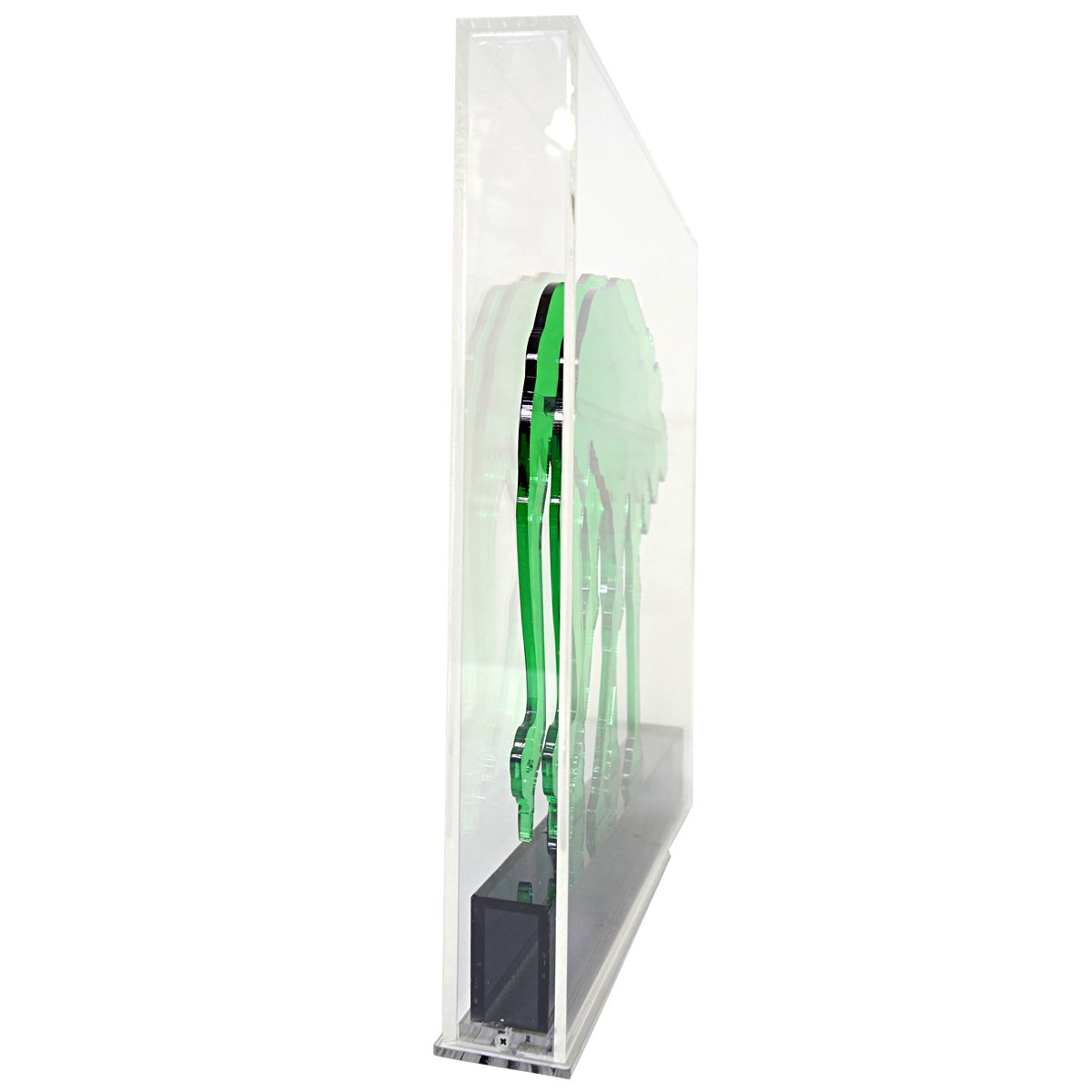 Op-Art Style Green Acrylic Glass Ostrich Sculpture by Gino Marotta for ...