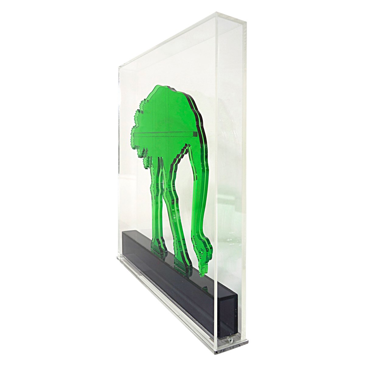 Op-Art Style Green Acrylic Glass Ostrich Sculpture by Gino Marotta for ...