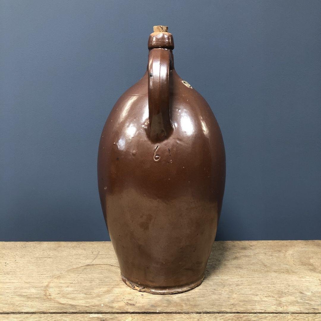Large 19th Century Glazed Earthenware Jug for sale at Pamono