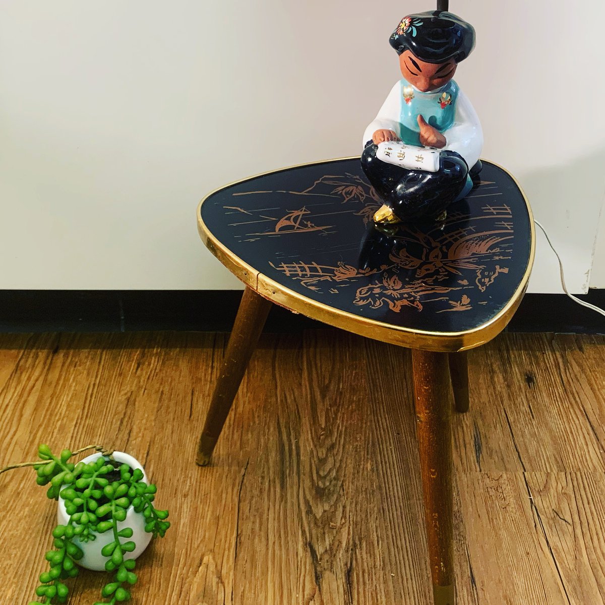 Kidney Shaped Plant Stand, 1950s for sale at Pamono