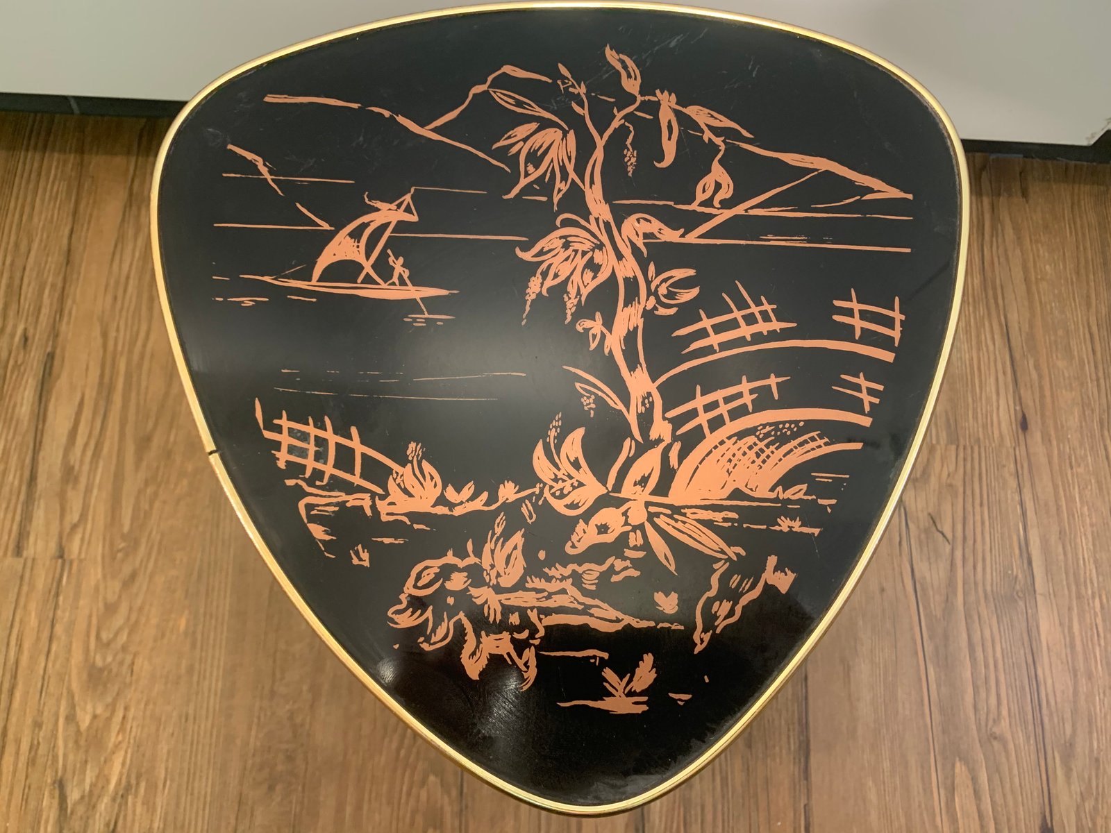 Kidney Shaped Plant Stand, 1950s for sale at Pamono