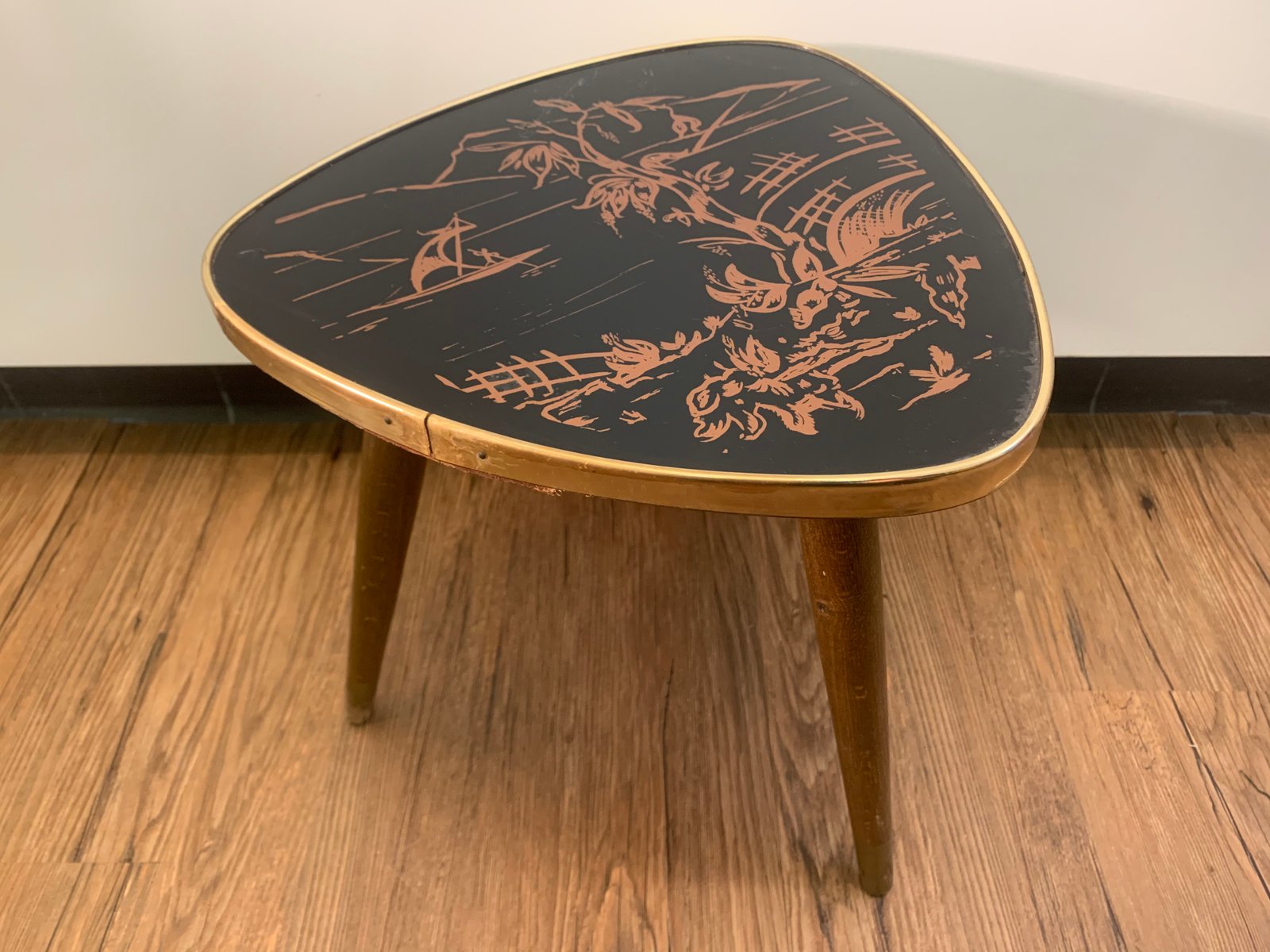 Kidney Shaped Plant Stand, 1950s for sale at Pamono