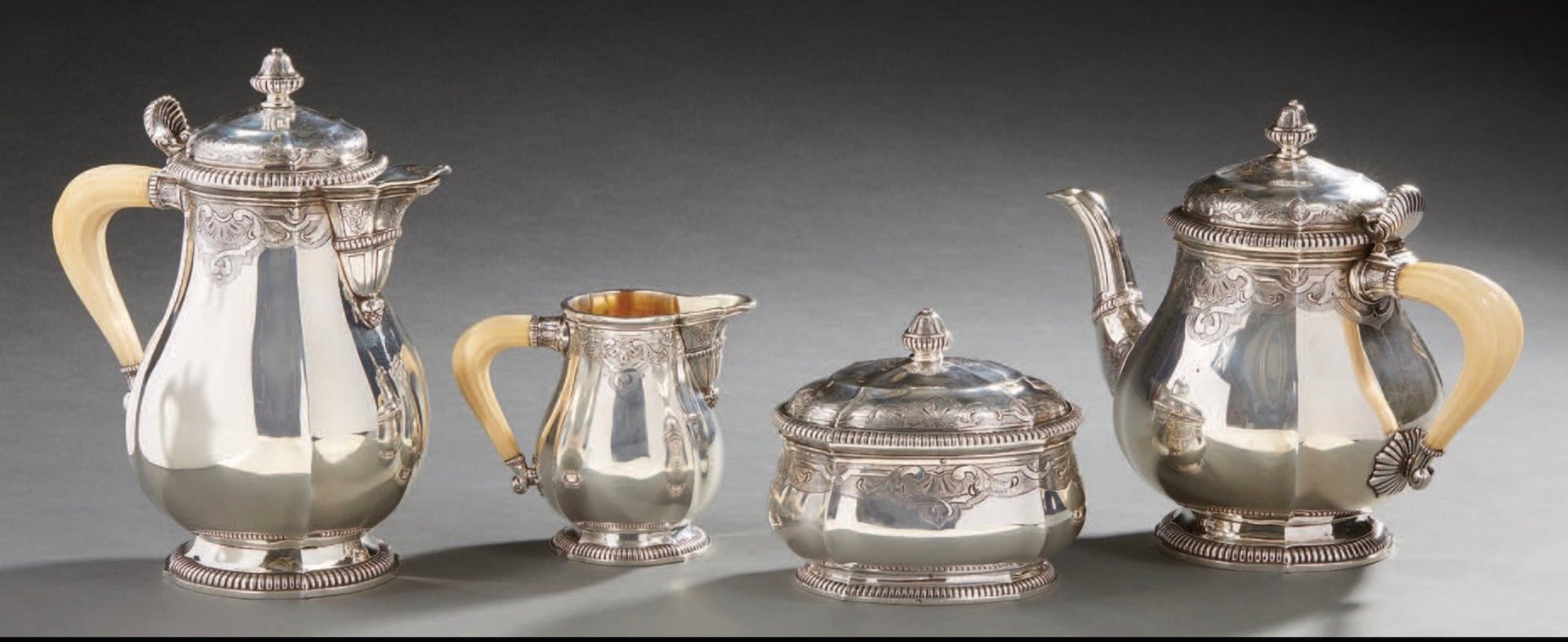 Antique Regency Style Sterling Silver Tea or Coffee Set, Set of 4 for ...