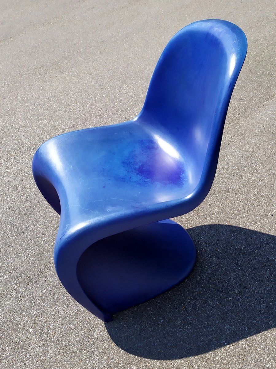 Silla azul de Verner Panton para Vitra, 1967 en venta en Pamono