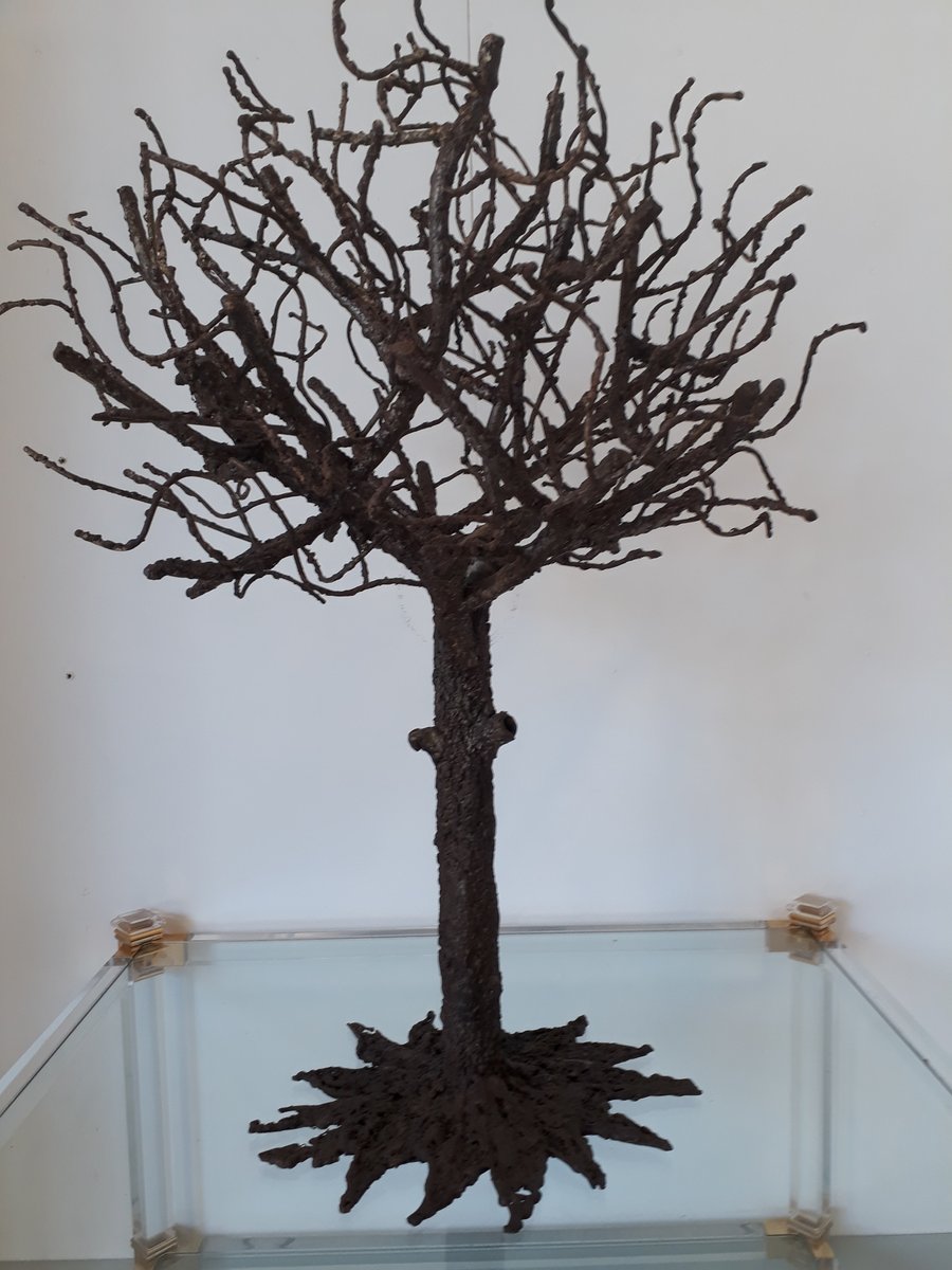 Anonymous, Brutalist Tree Sculpture, 1980s, Iron for sale at Pamono