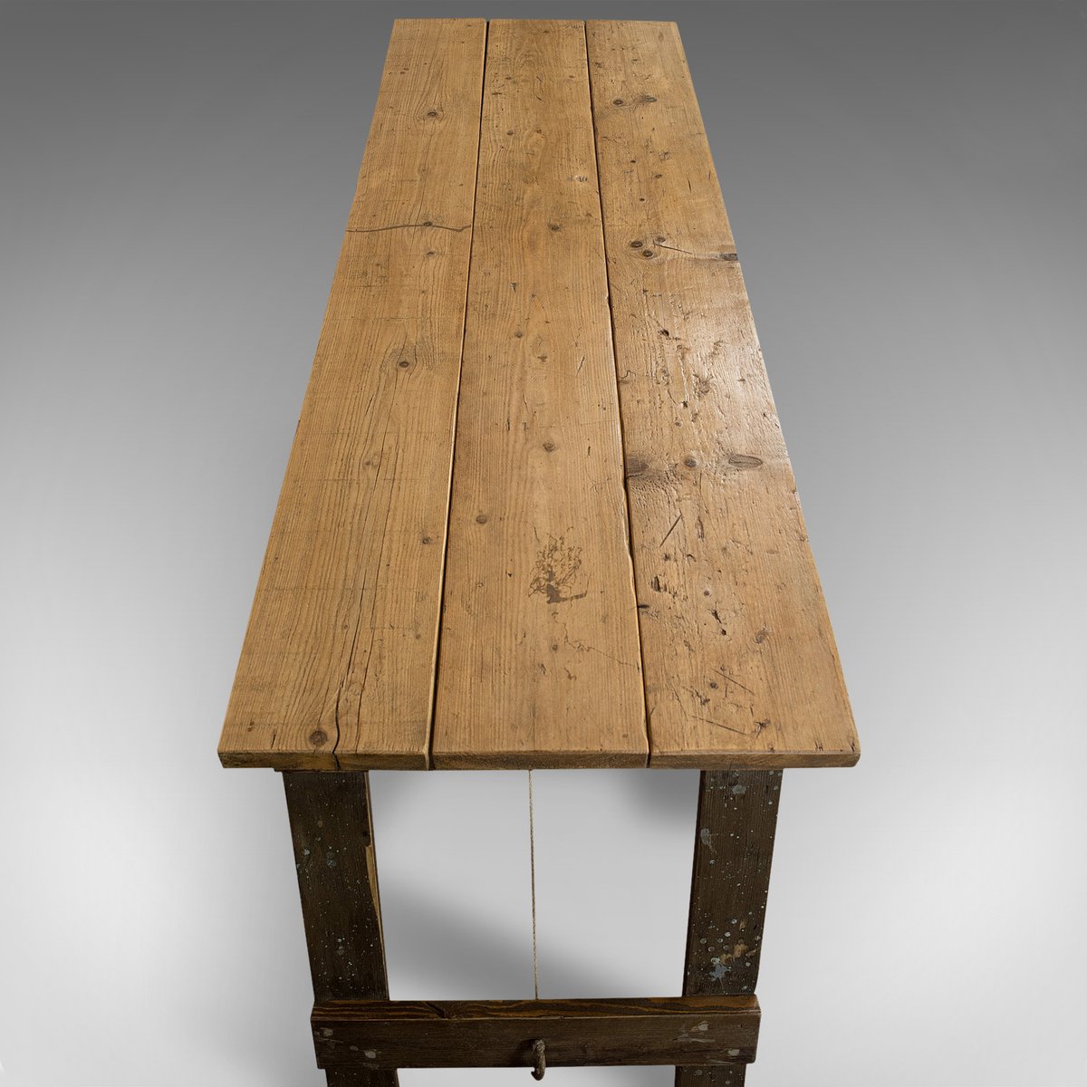 Large Vintage English Pinewood Table, 1970s for sale at Pamono