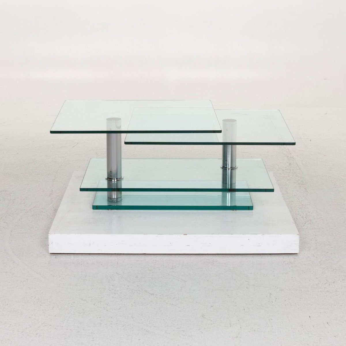 Silver Glass Coffee Table from Ronald Schmitt for sale at Pamono