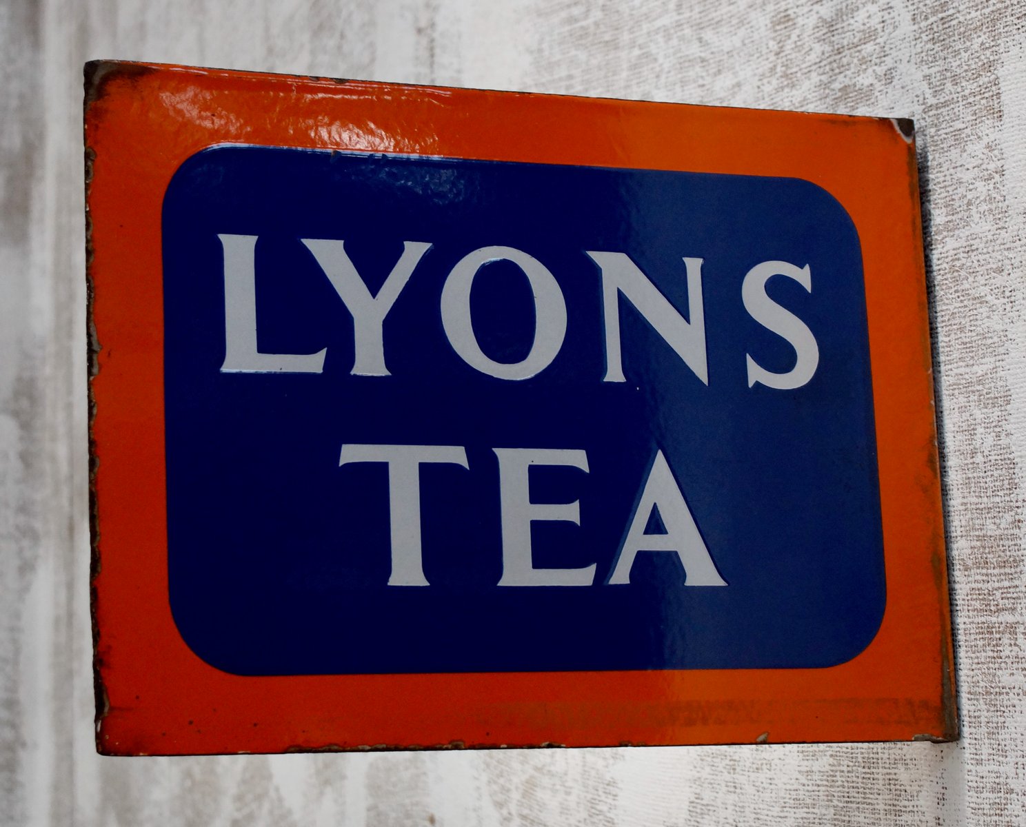 Double Sided Enamel Lyons Tea Advertising Sign from Lyons Tea, 1930s ...