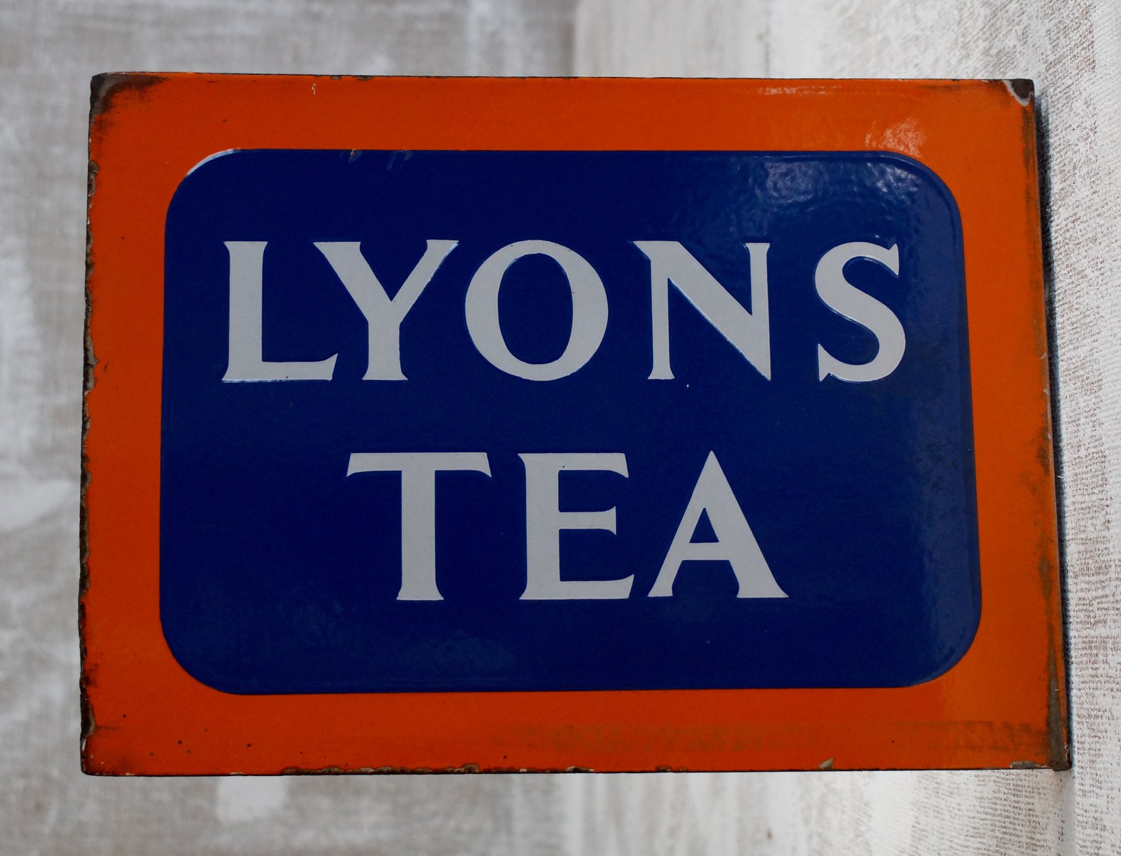 Double Sided Enamel Lyons Tea Advertising Sign from Lyons Tea, 1930s ...
