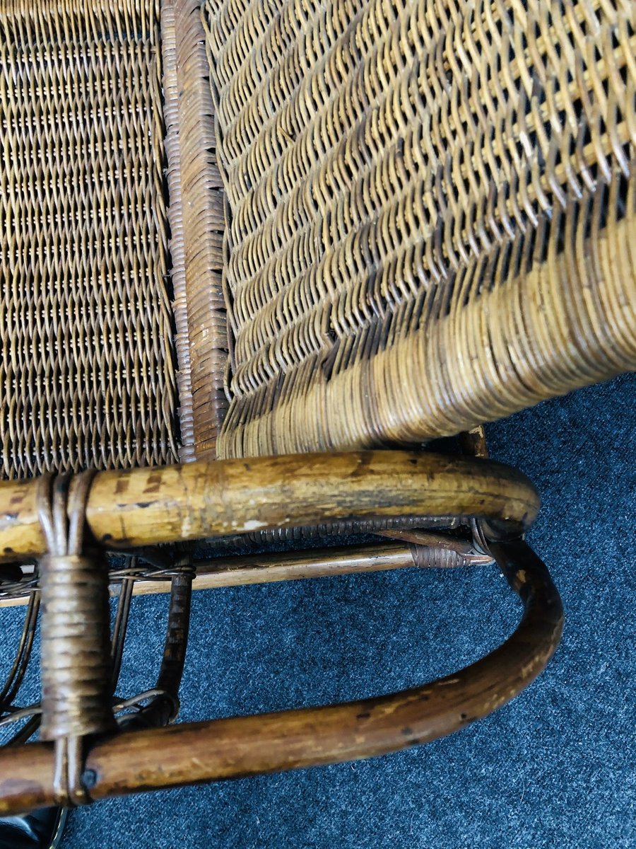 Vintage Bauhaus Rattan Chair by Erich Dieckmann, 1920s for sale at Pamono