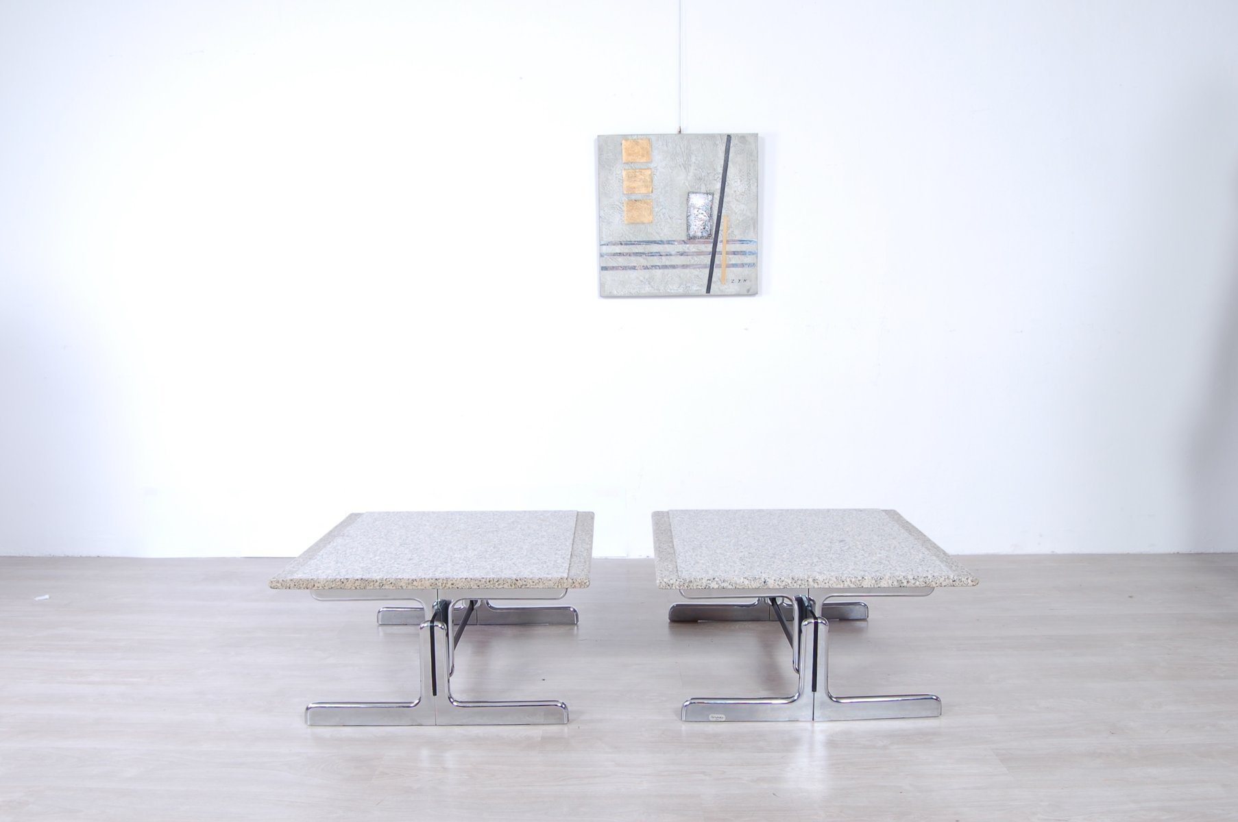 Steel and Granite Coffee Tables by Ammannati & Vitelli for Bruno ...