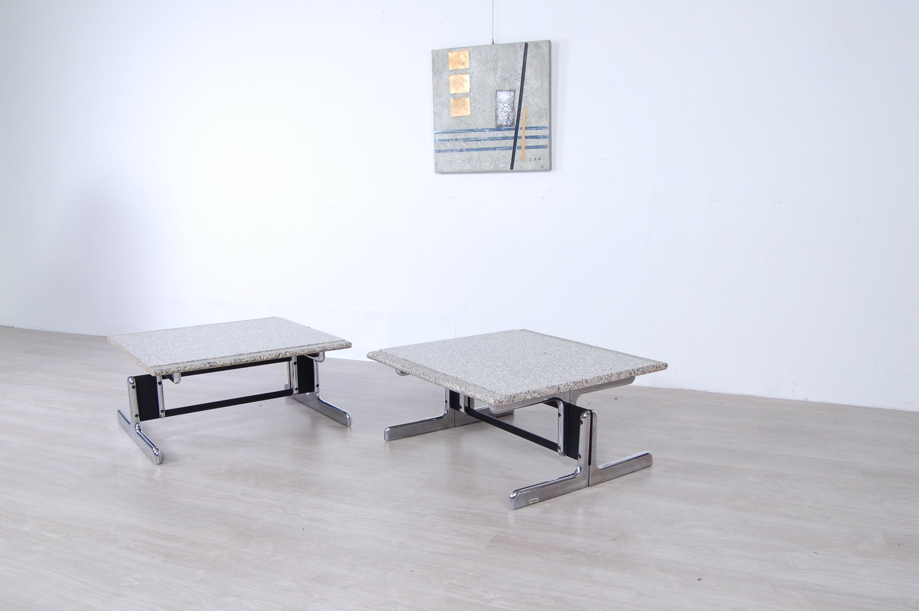 Couchtische aus Stahl & Granit von Ammannati & Vitelli für Bruno ...