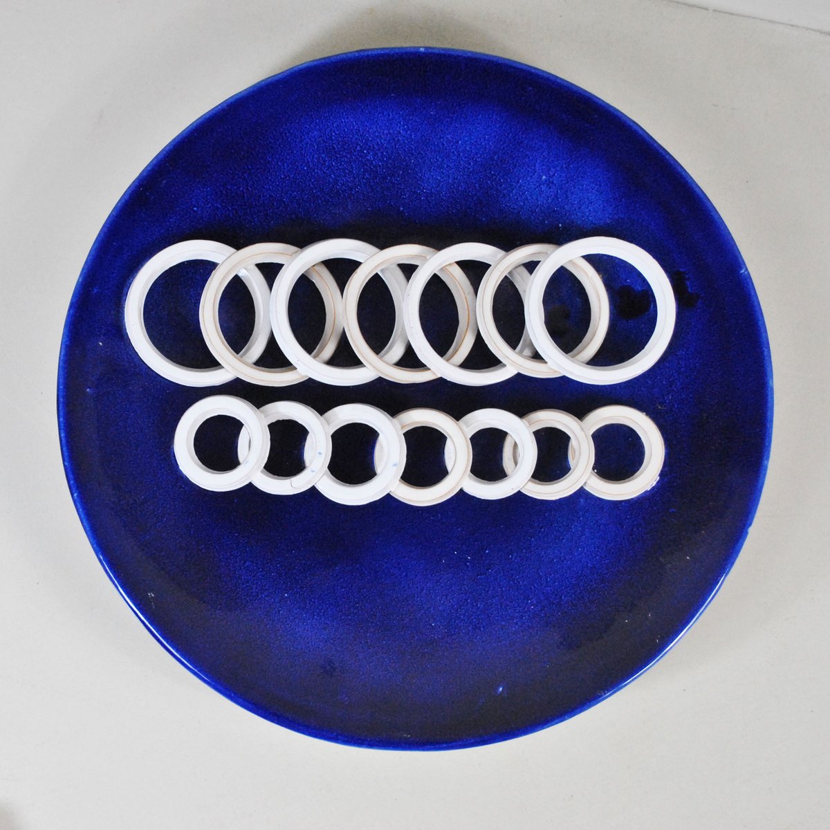 Sculptural Ceramic Plate by De Pascalis, 1970s for sale at Pamono