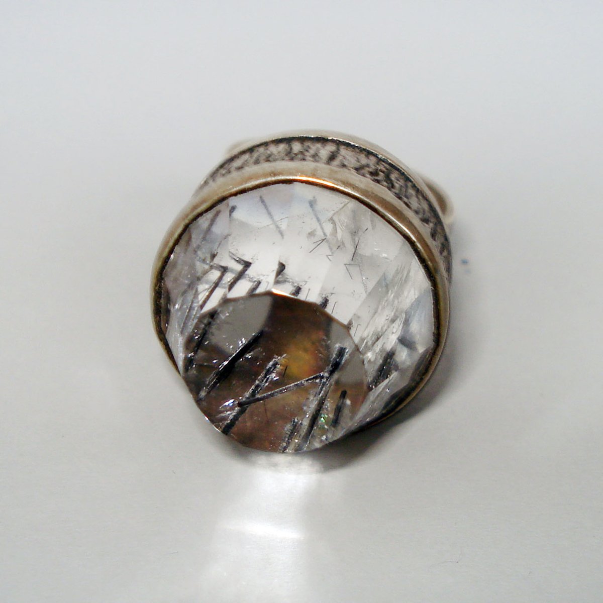 Mid-Century Modern Silver and Rock Crystal Ring by Bengt Hallberg ...