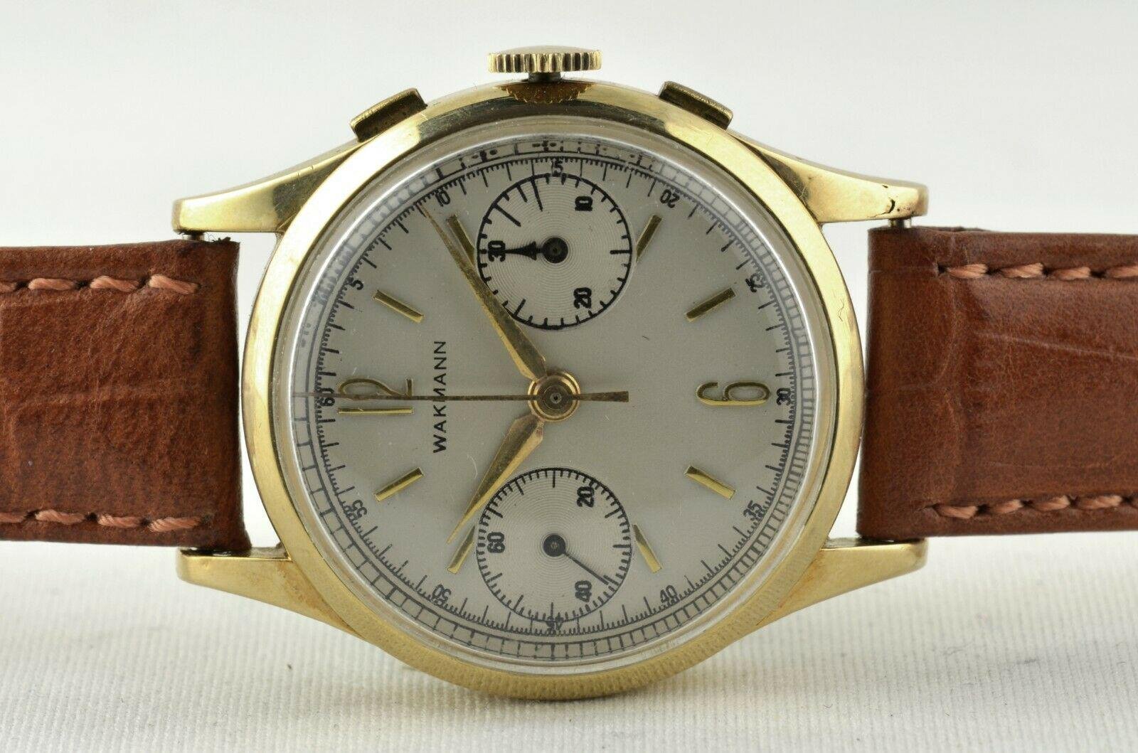 Chronograph Watch from Wakmann, Switzerland, 1950s for sale at Pamono