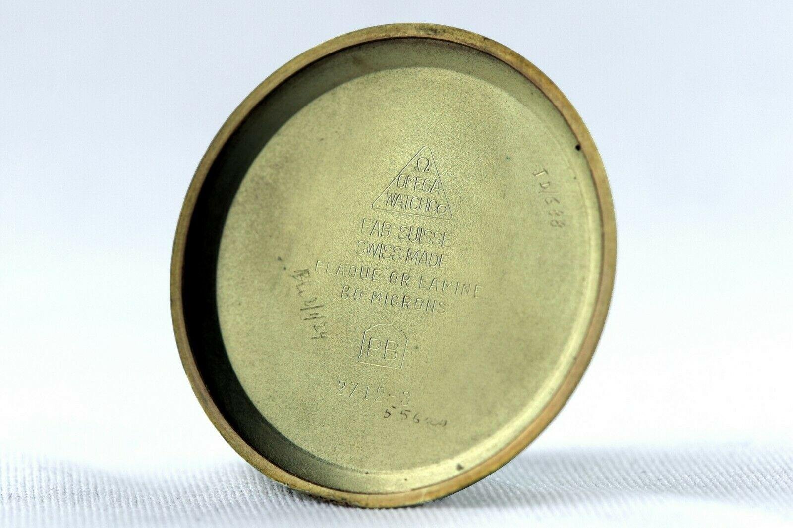 Plaque d'Or 80 Micron Watch from Omega, Switzerland, 1950s for sale at ...