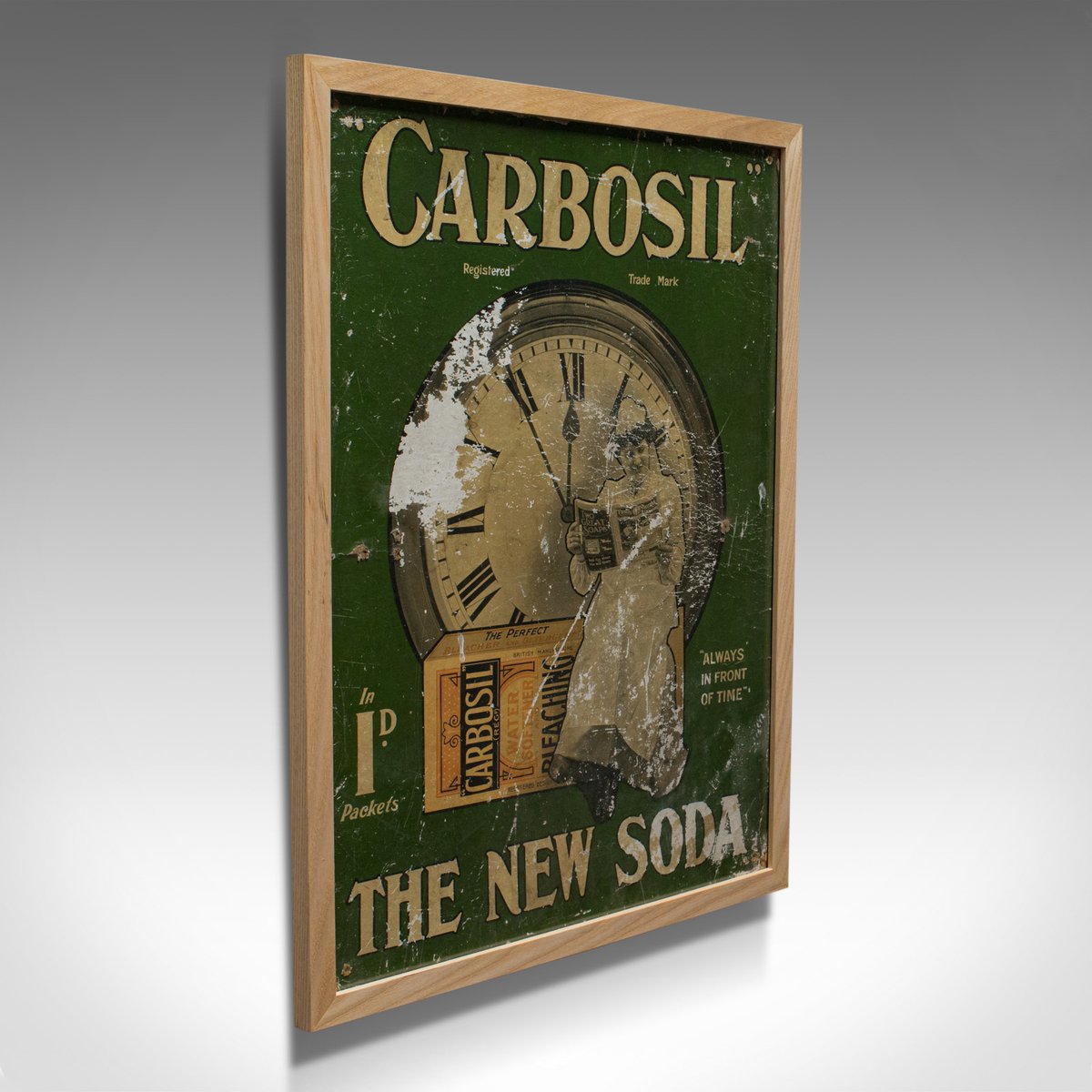 Antique Victorian English Carbosil Soap Advertisement Poster, 1900s for ...