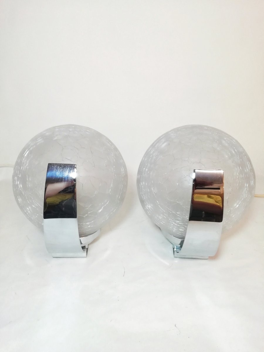 Tulip Murano Glass Sconces with Broken Effects, 1970s, Set of 2 for ...