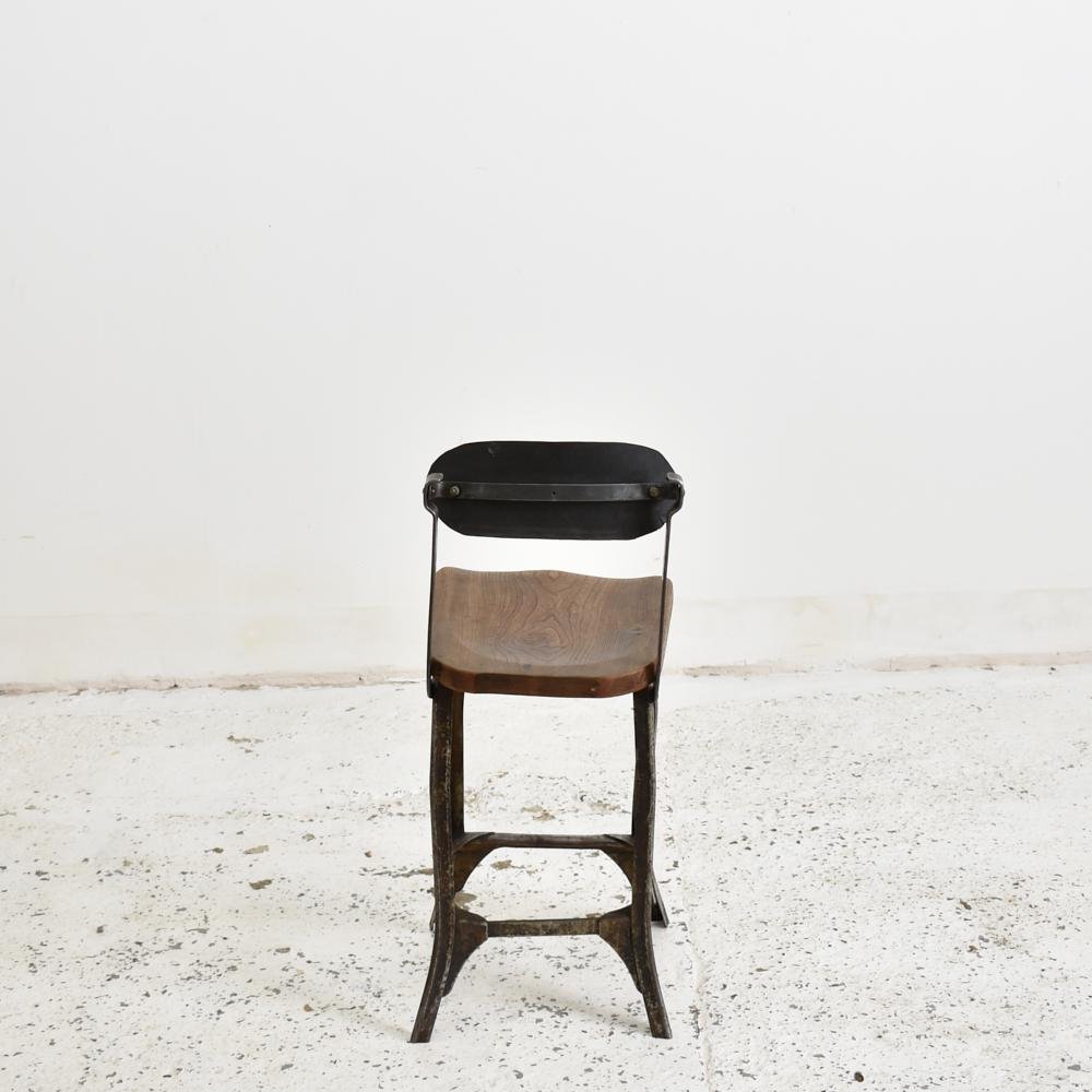 Vintage TanSad Factory Workers Stool, 1950s for sale at Pamono