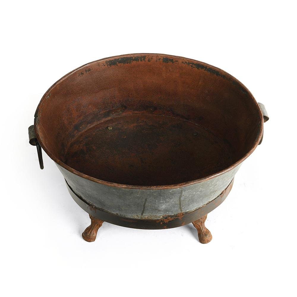 Zink Basin with Iron Feet for sale at Pamono