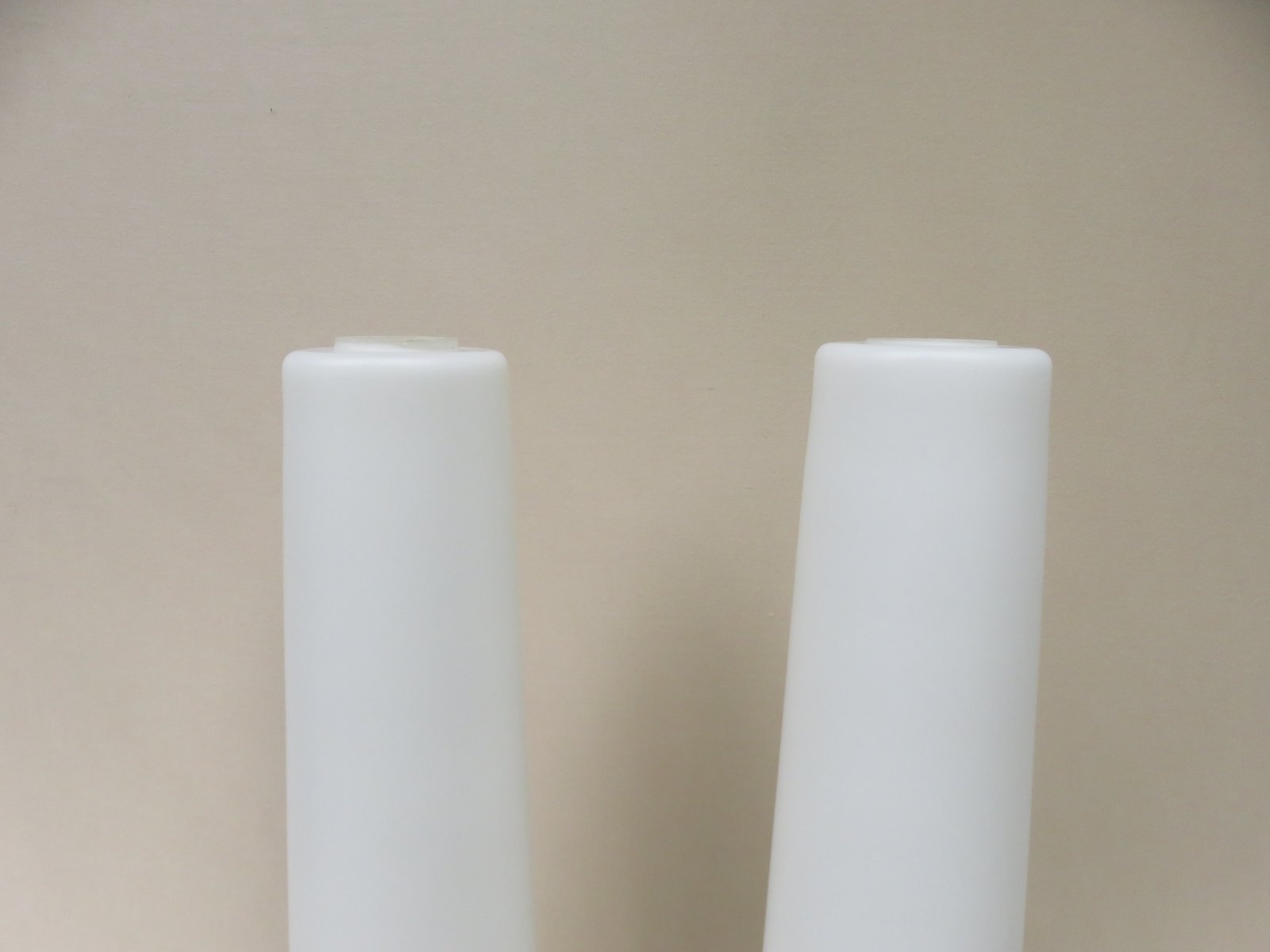 Large Flashed Glass & Brass Cylinder Ceiling Lamps Attributed to Peill ...