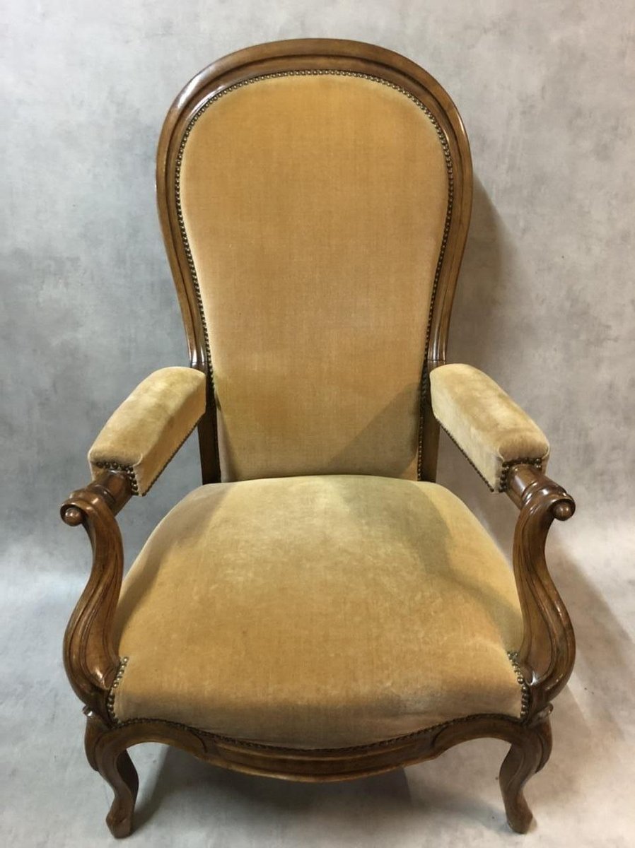 Antique Louis Philippe Voltaire Lounge Chair for sale at Pamono