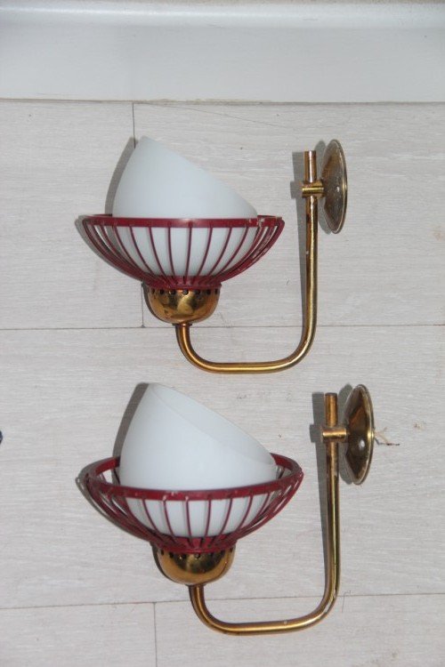 Mid-Century Italian Sconces, Set of 4 for sale at Pamono
