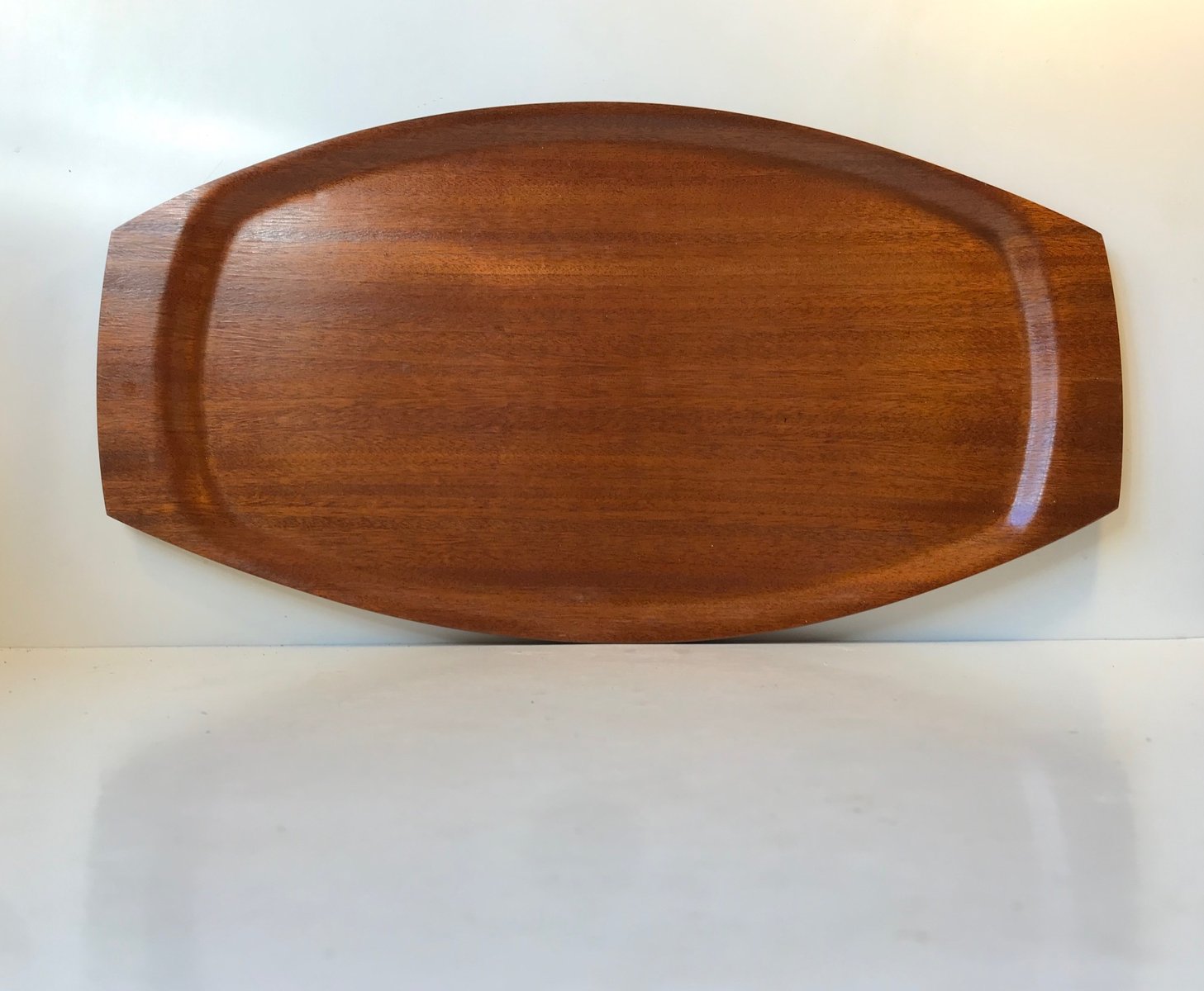 Large Danish Teak Veneer Serving Tray from Silva, 1960s for sale at Pamono