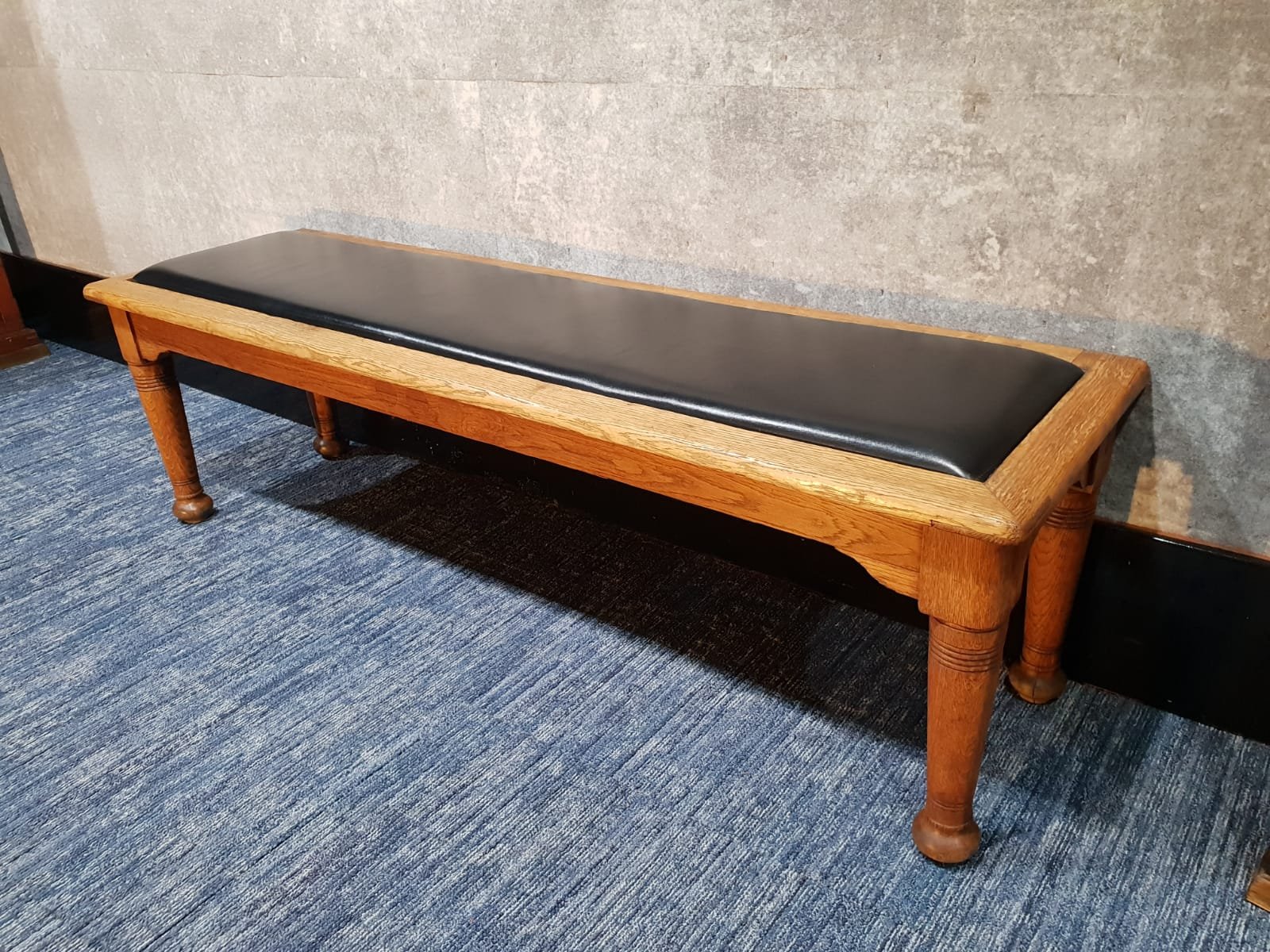 Antique Art Deco Oak Hall Bench for sale at Pamono