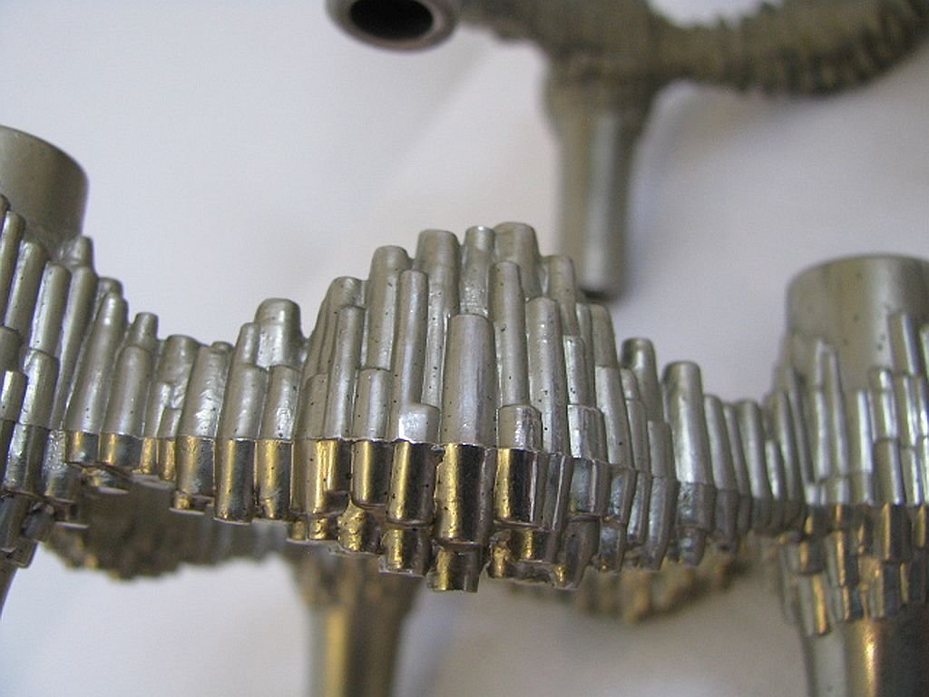 Brutalistische Deutsche Kerzenhalter aus Metall von Quist, 1960er, 4er ...