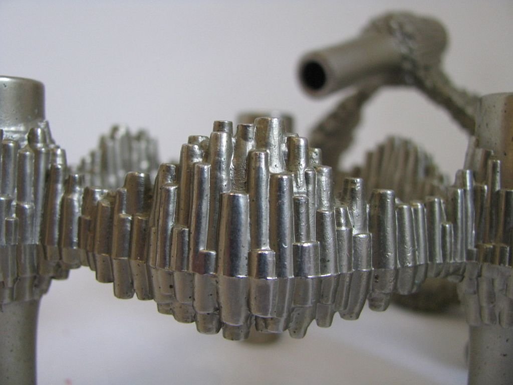 Brutalistische Deutsche Kerzenhalter aus Metall von Quist, 1960er, 4er ...