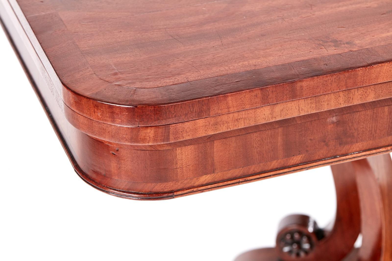Antique Regency Mahogany Card Table for sale at Pamono