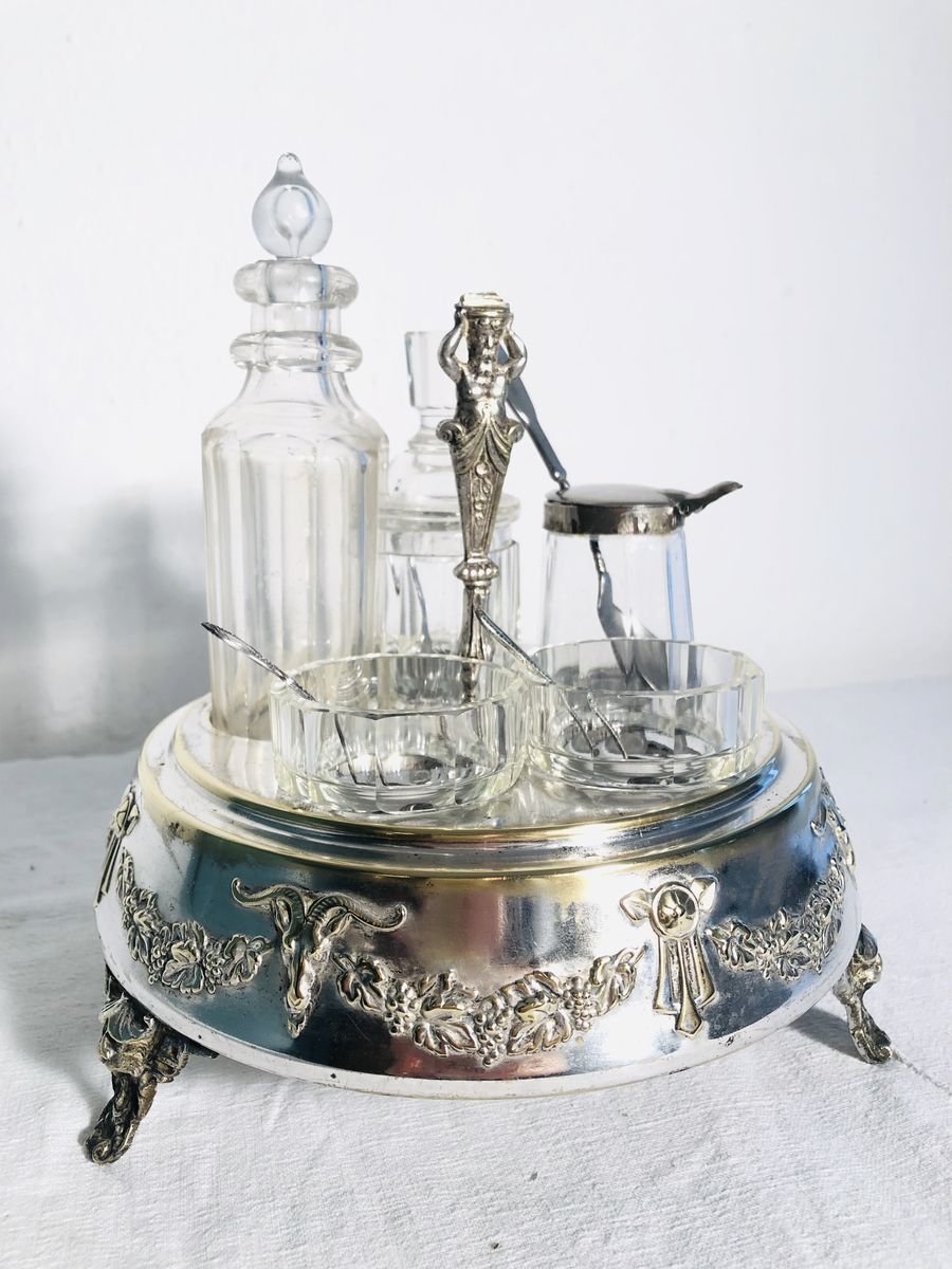 Service de Table Antique Plaqué Argent, 1900s en vente sur Pamono